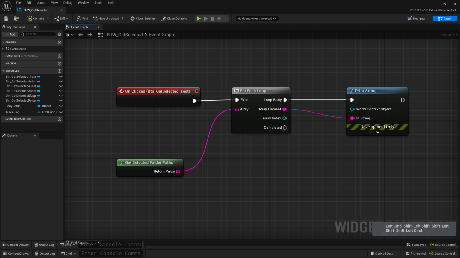 【UE5】EditorUtilityのGetSelected系について【★☆】 | キンアジのブログ