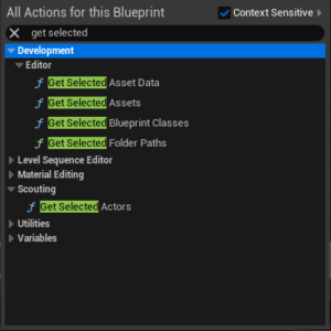 【UE5】EditorUtilityのGetSelected系について【★☆】 | キンアジのブログ